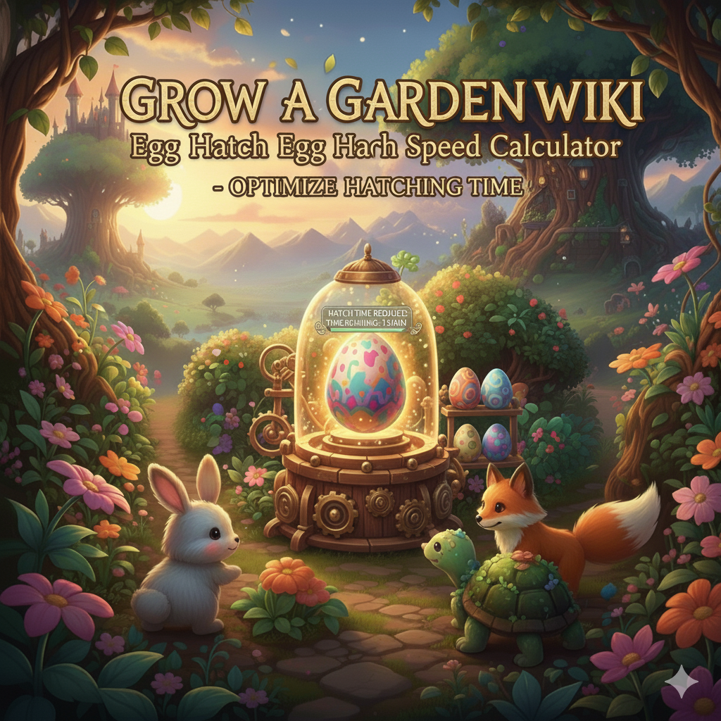 Free Grow A Garden Egg Hatch Speed Calculator 2025